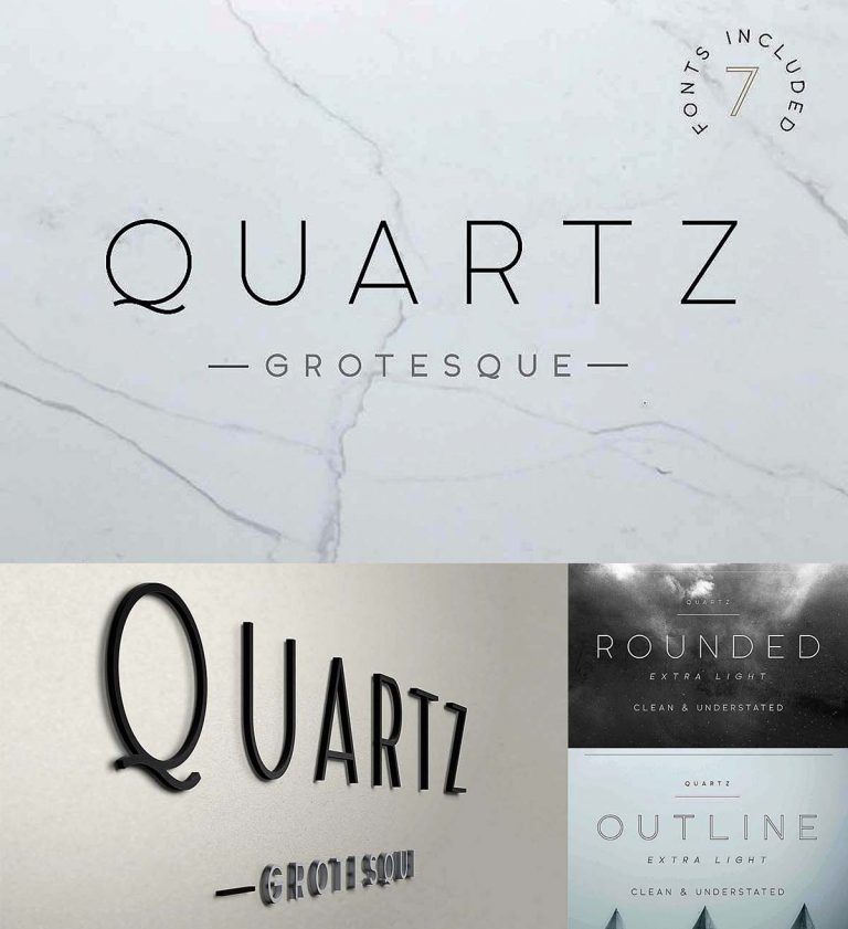 Quartz Grotesque 7 font styles | Free download