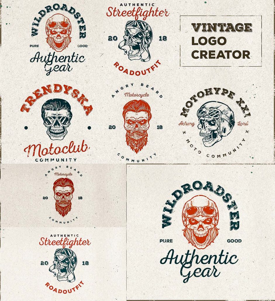 Moto Vintage Logo Creator | Free download