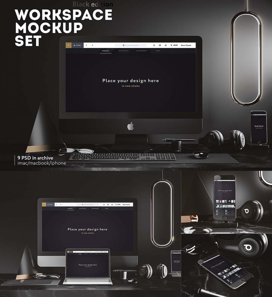 Workspace Mockup Set | Free download