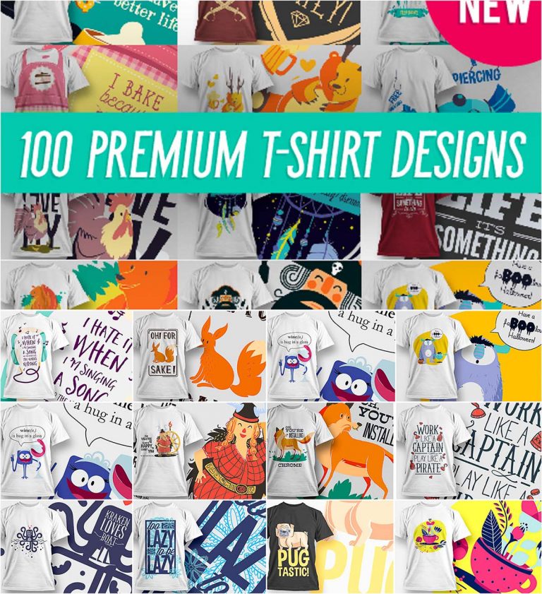 100 Premium T Shirt Designs Free Download