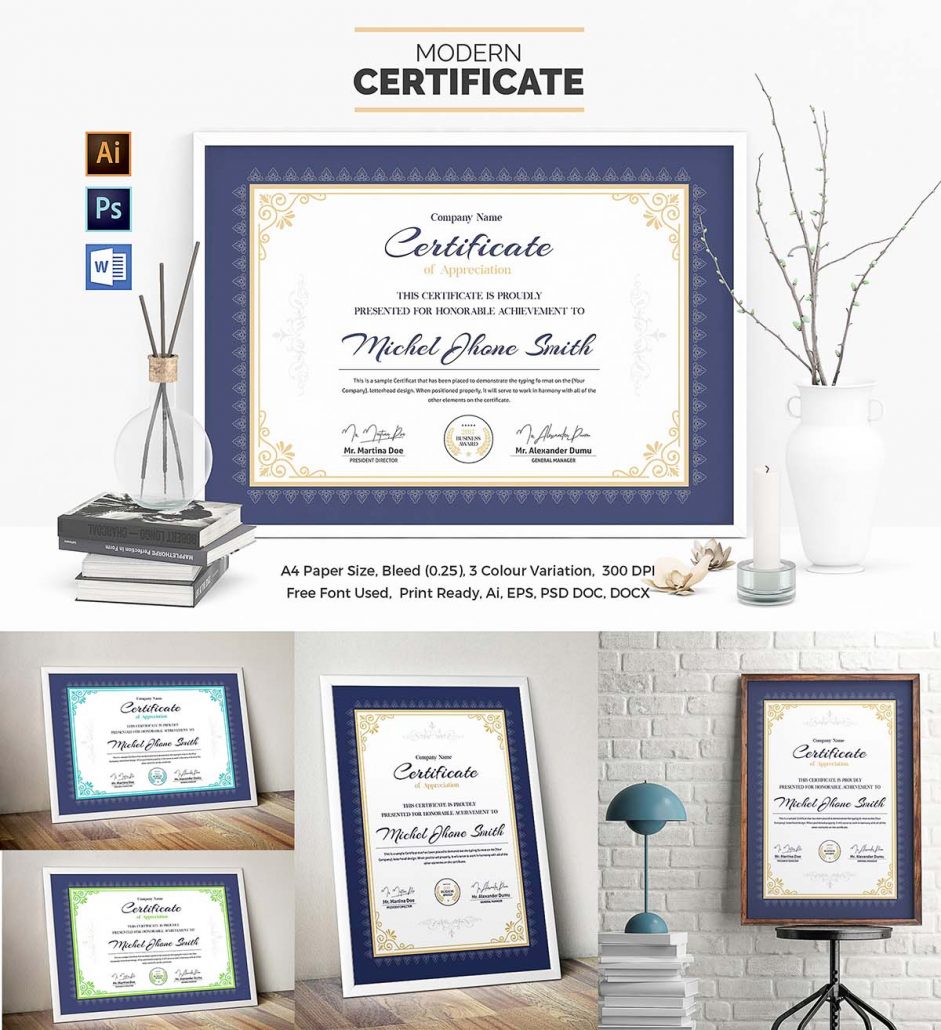Certificate Template Set | Free download