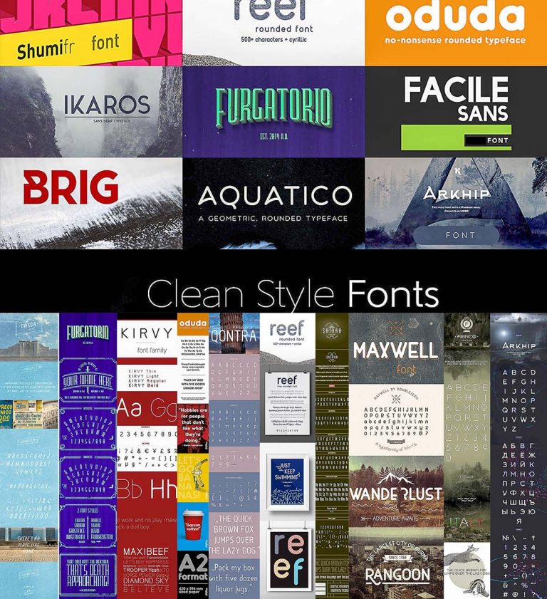 Clean Style Fonts Collection | Free download