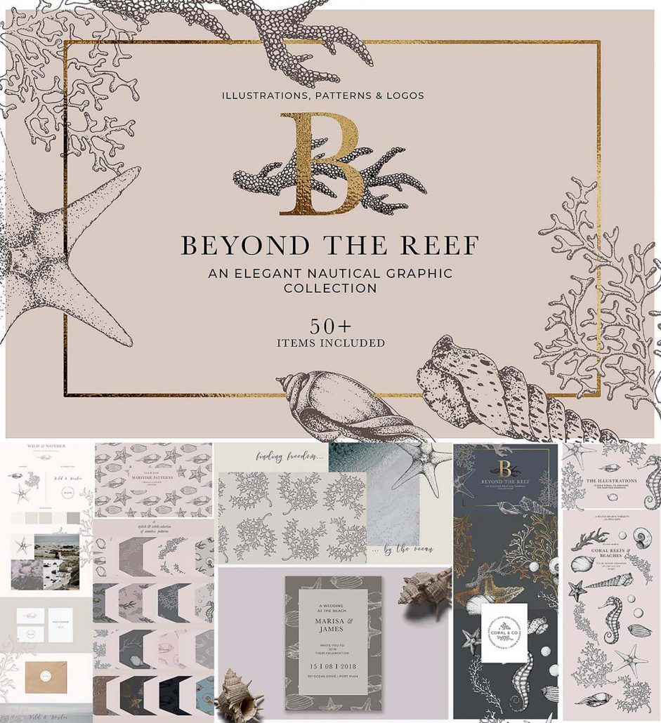 Coral Beach Decorative Bundle | Free download