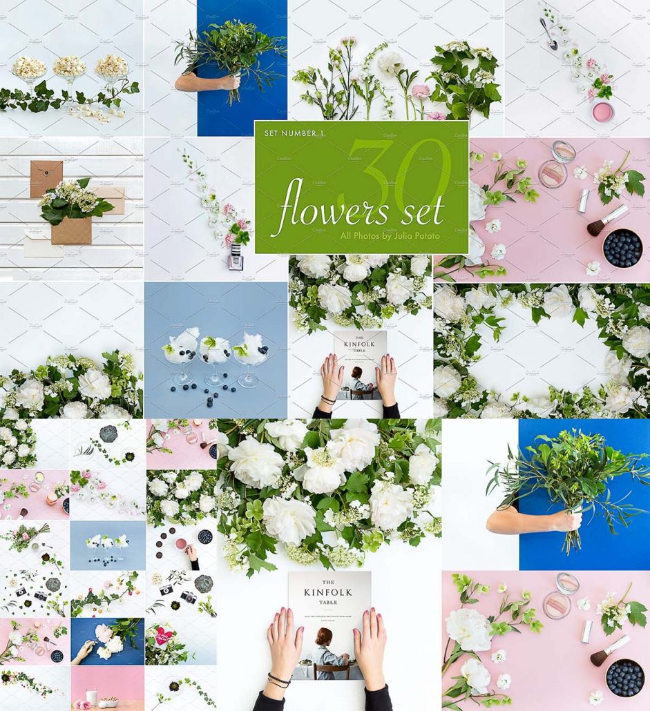 Flower styled photo bundle | Free download