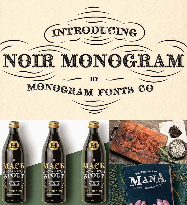 Noir Monogram Font | Free download