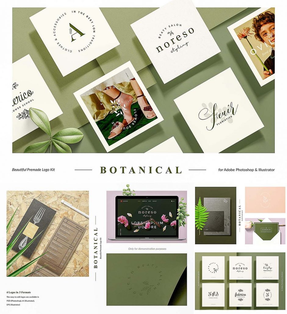 Botanical Logo Kit | Free download