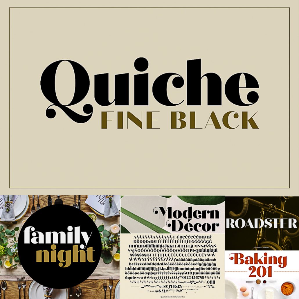 Quiche Fine Black Font | Free download