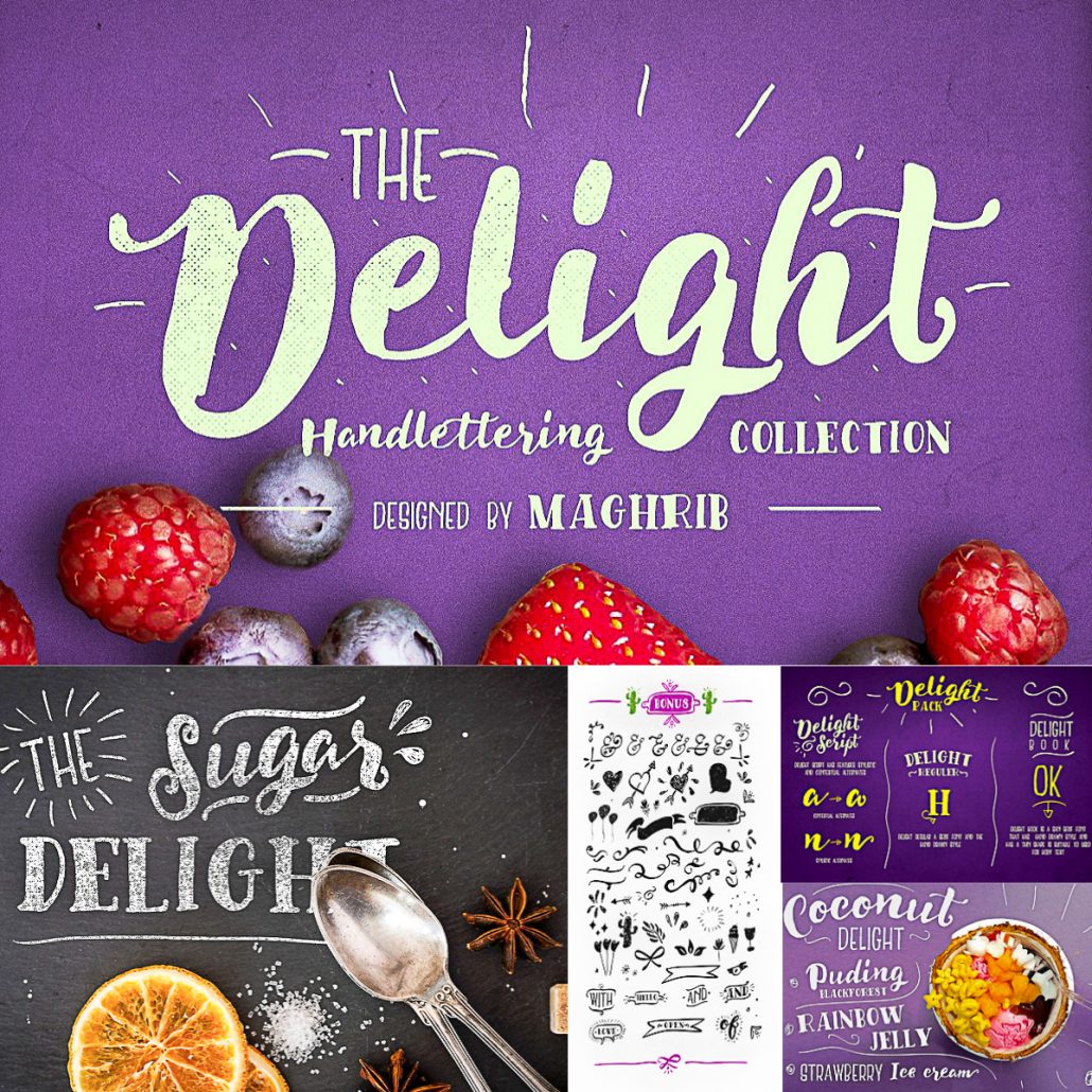 Delight Font Pack with bonus | Free download