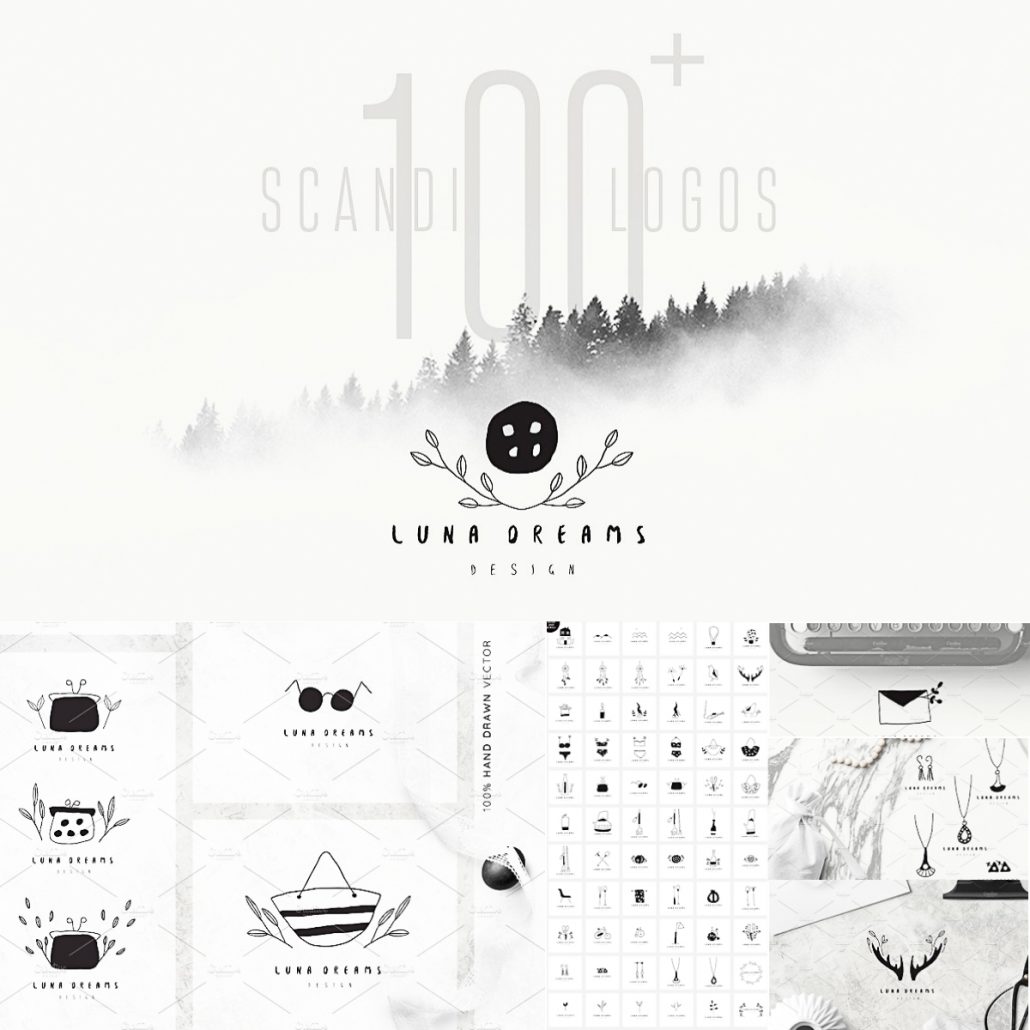 Scandinavian Premade Logo Template | Free download