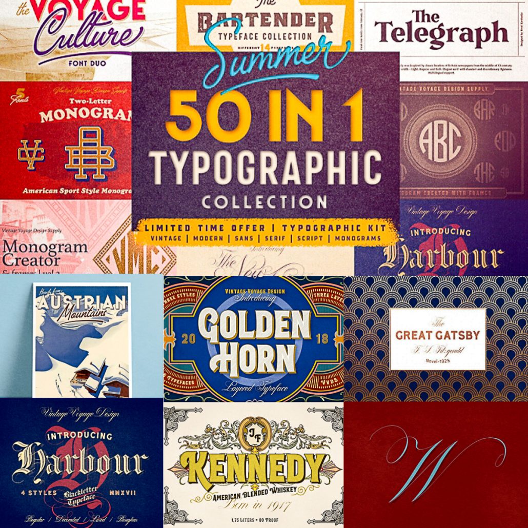 50 Fabulous Fonts Collection | Free download