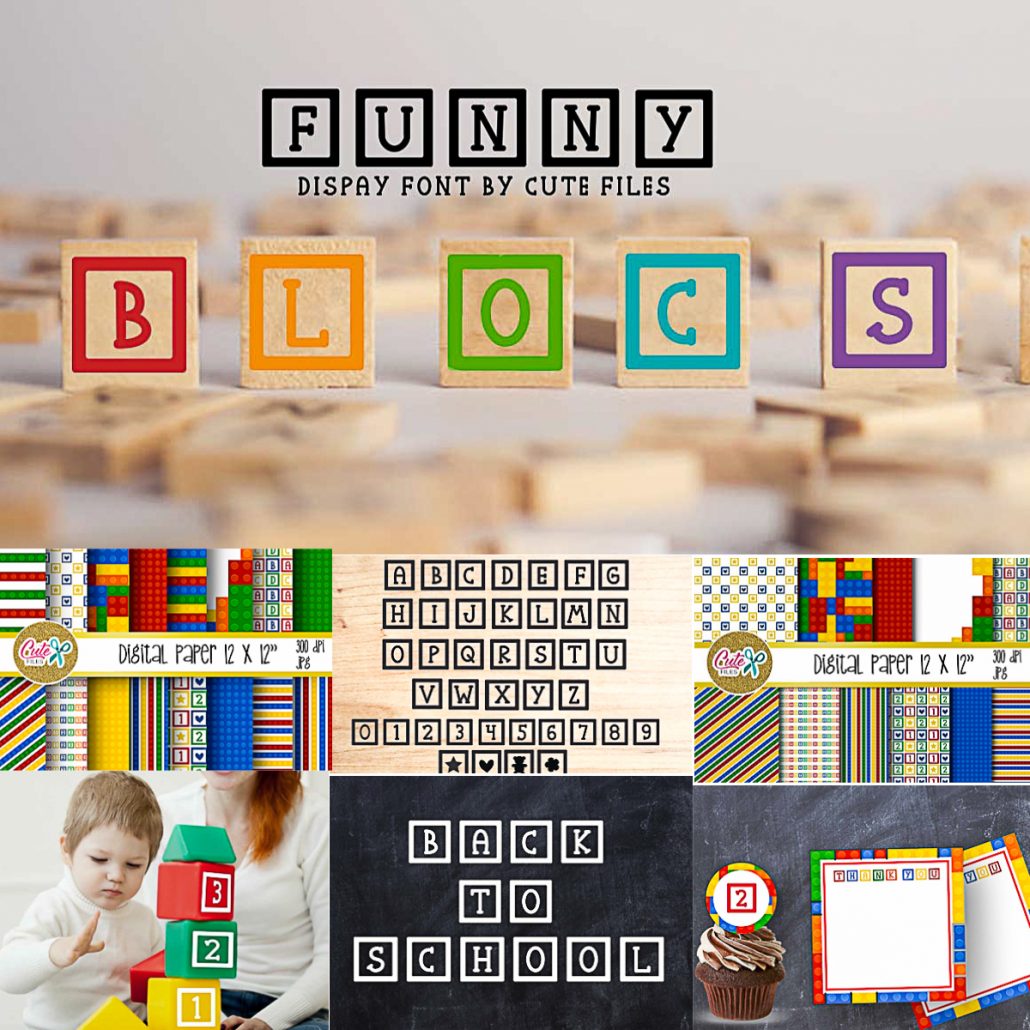 Funny Blocks Cute Font | Free download