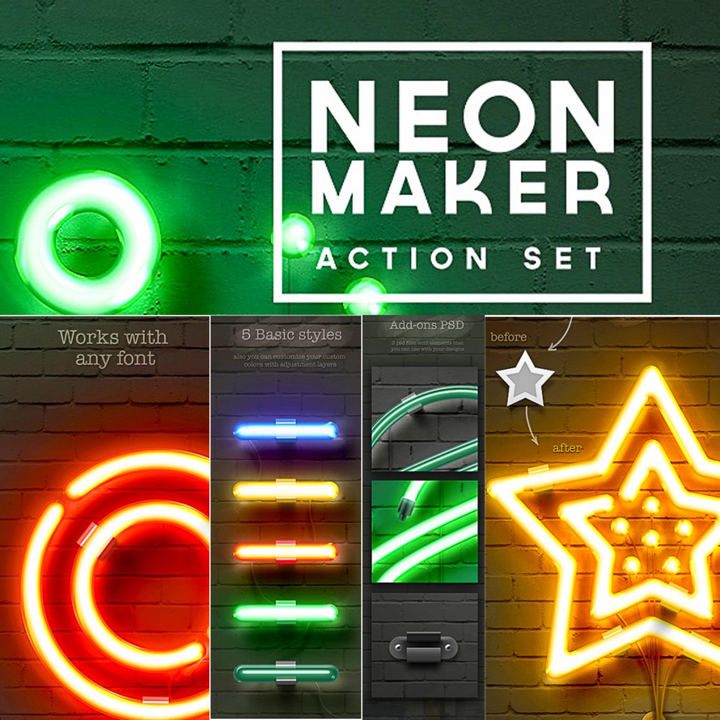 Neon Maker Action Set | Free download