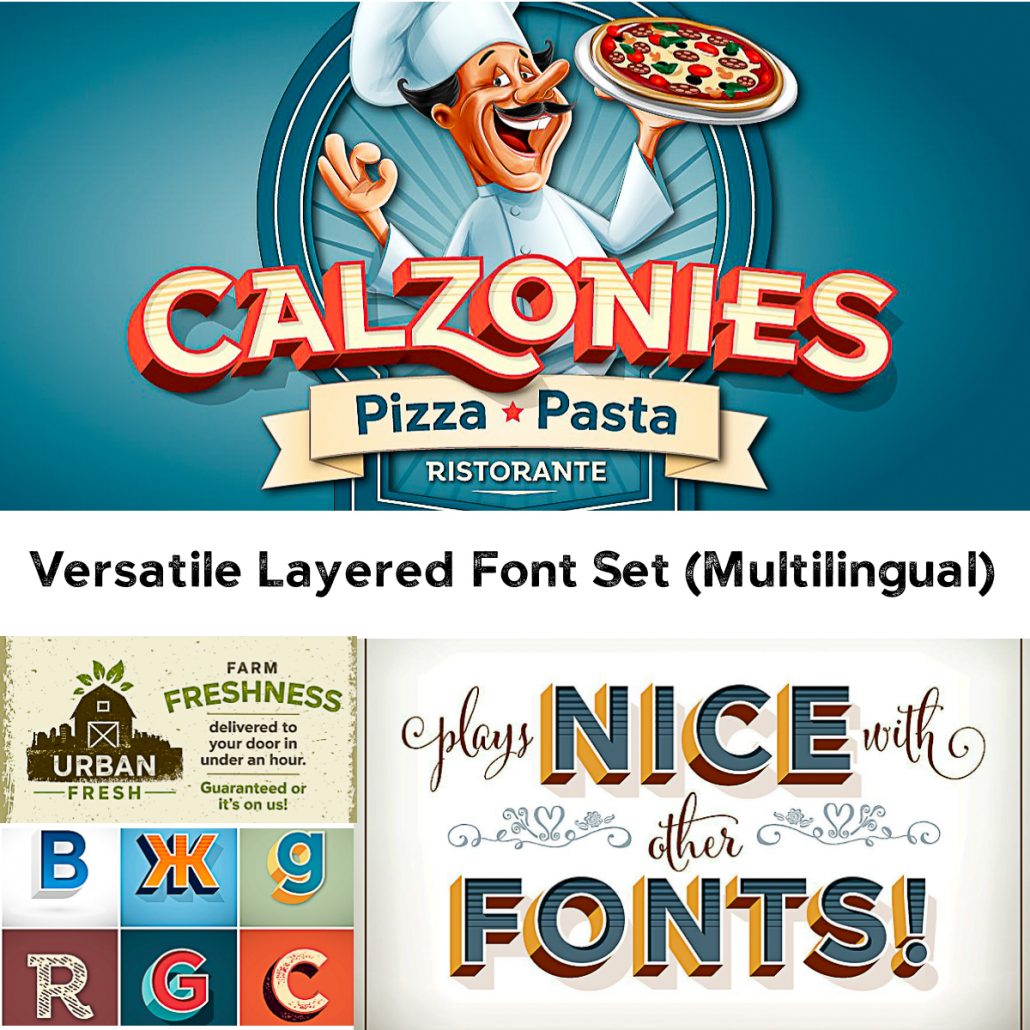 Versatile Layered Bold Font Set | Free download