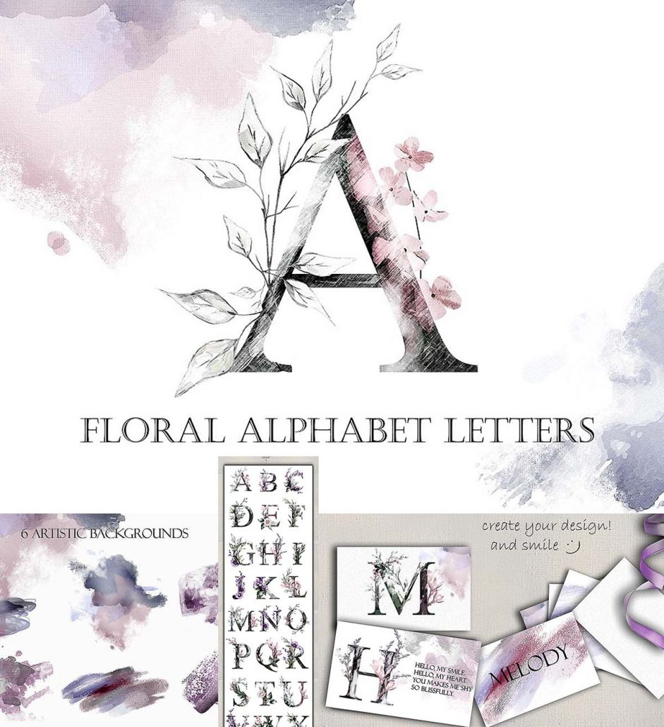 Floral Alphabet Letters | Free download