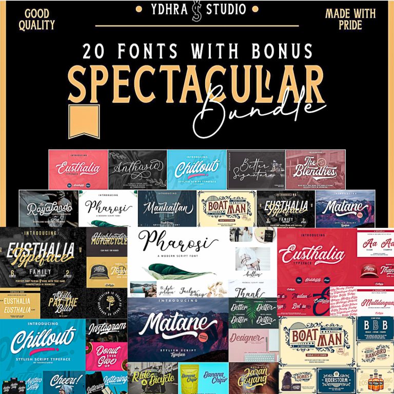Spectacular Font Bundle | Free download