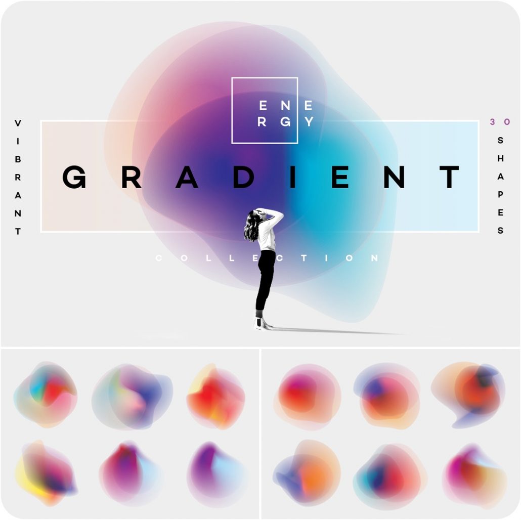 12 Free Vibrant Gradient Shapes | Free download