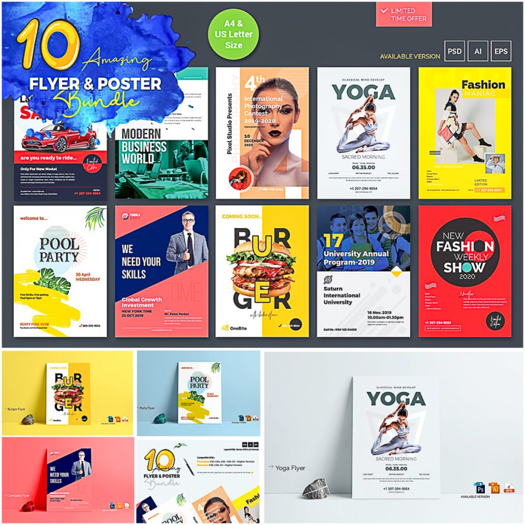 10 Amazing Flyer and Poster Bundle | Free download