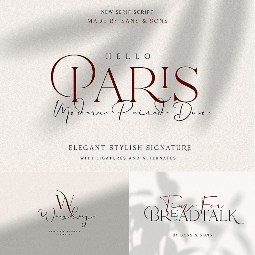 Hello Paris Font Duo | Free download