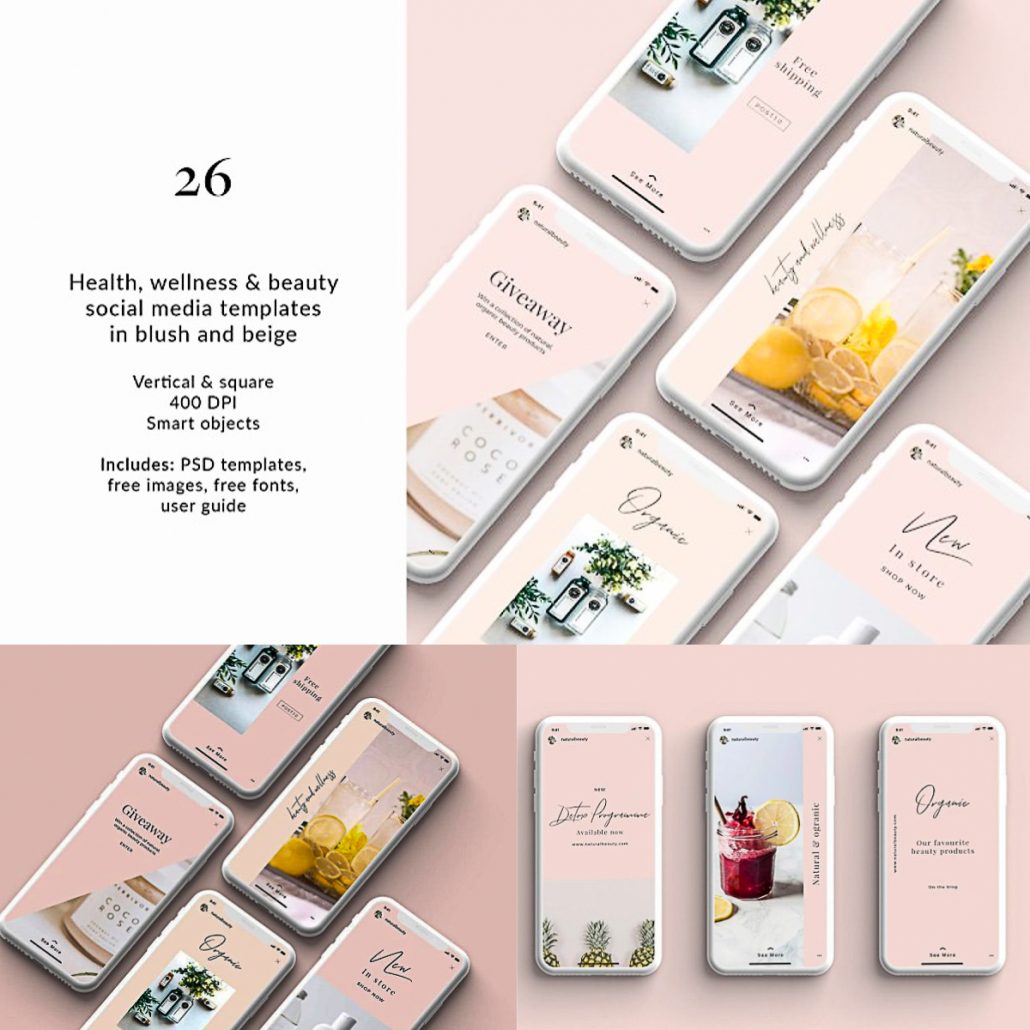 26 Health and Beauty Social Templates | Free download