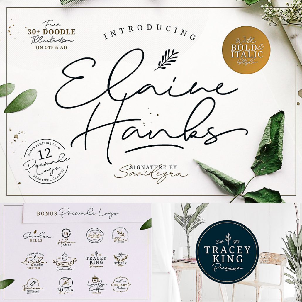 Elaine Hanks Fonts and Extras | Free download