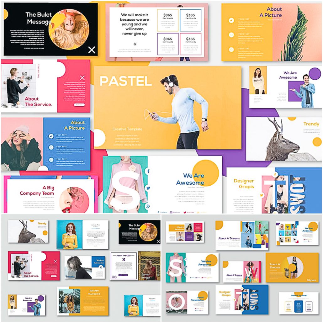 Pastel Modern Minimal Google Slide | Free download