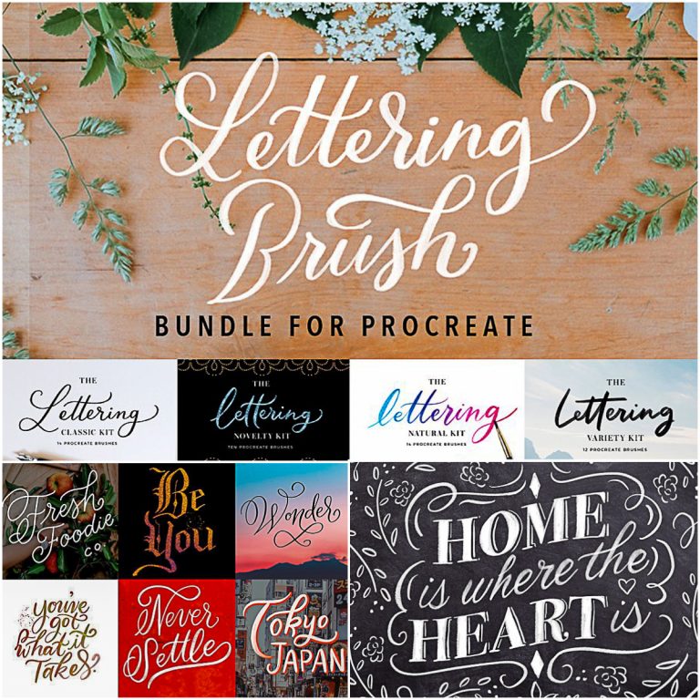 Procreate Brushes Lettering Bundle | Free download