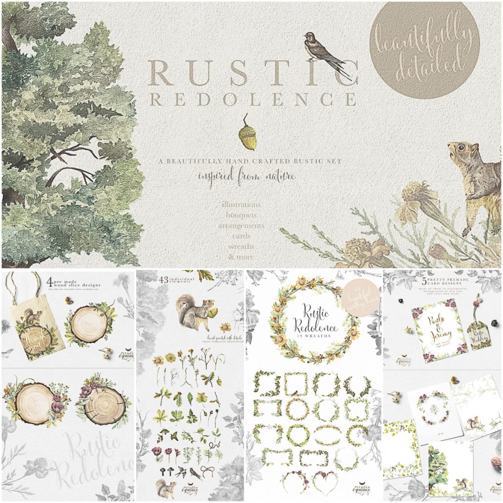 Rustic Redolence Graphic Set | Free download
