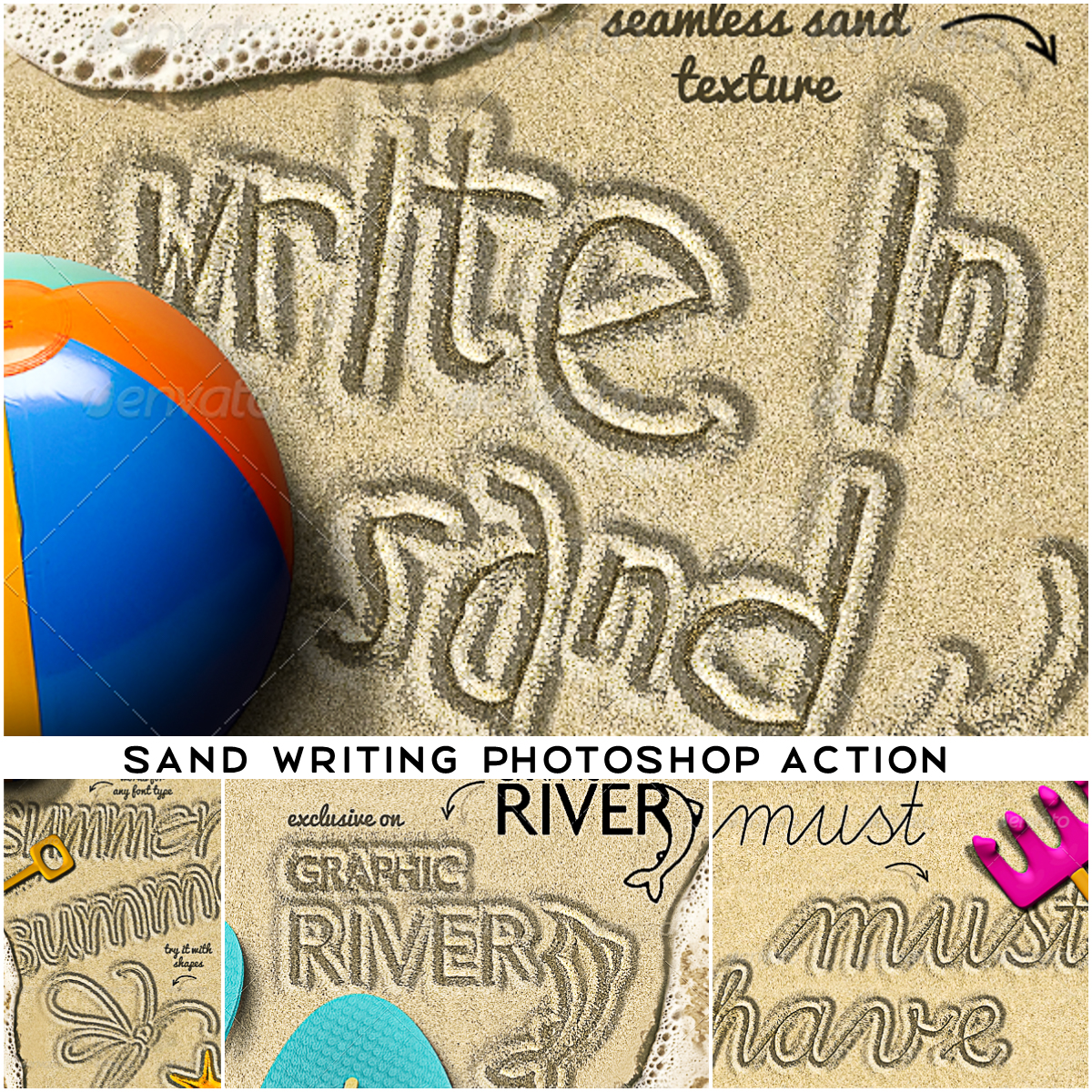 Sand Writing Photoshop Action Sand Writing Photoshop Action