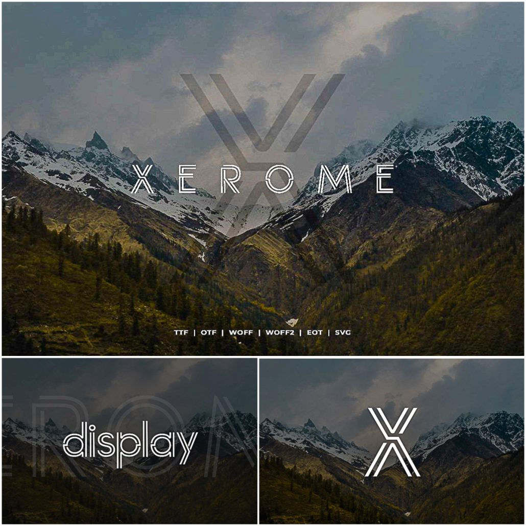 Xerome Display Typeface with Webfont | Free download