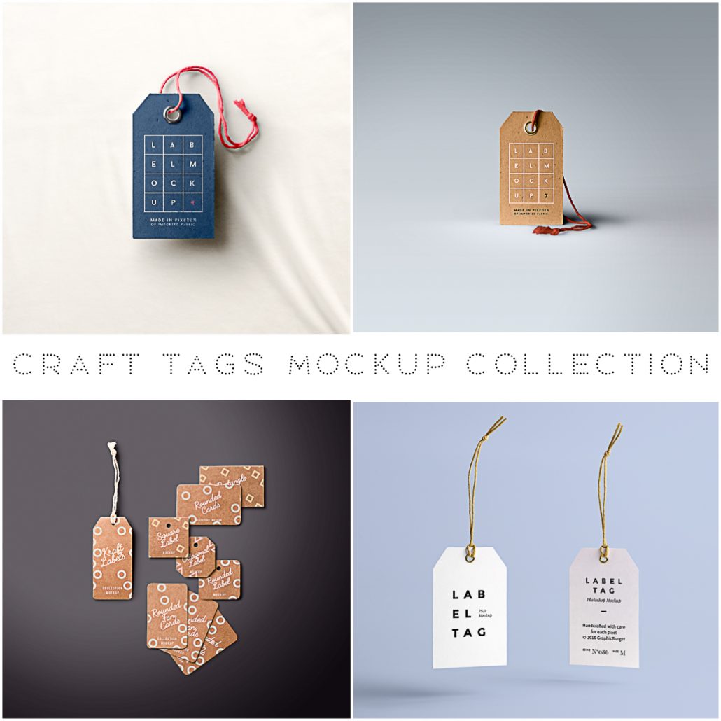 Craft Tags Mockup Collection | Free download