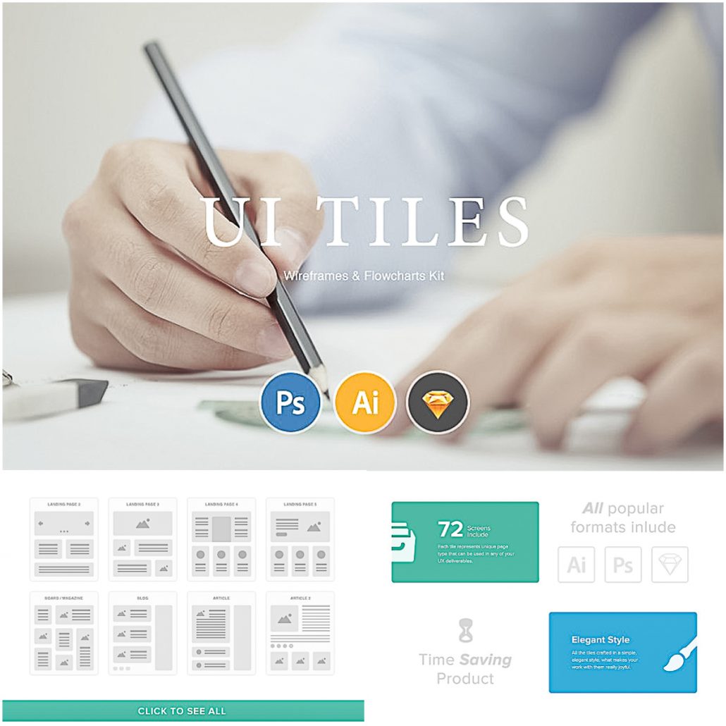 UI Tiles Website Flowcharts | Free download