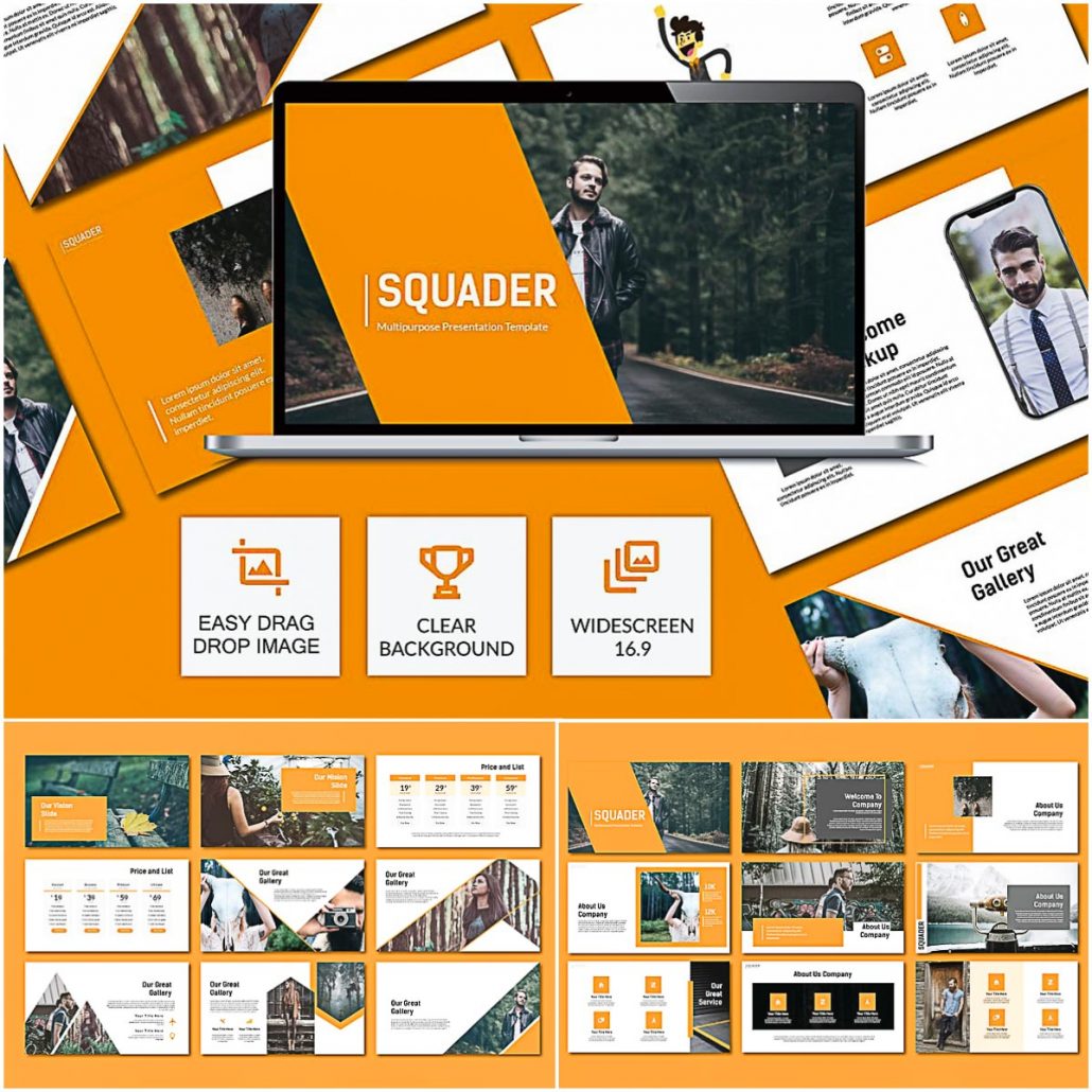 Squader Creative Google Slide Template | Free download
