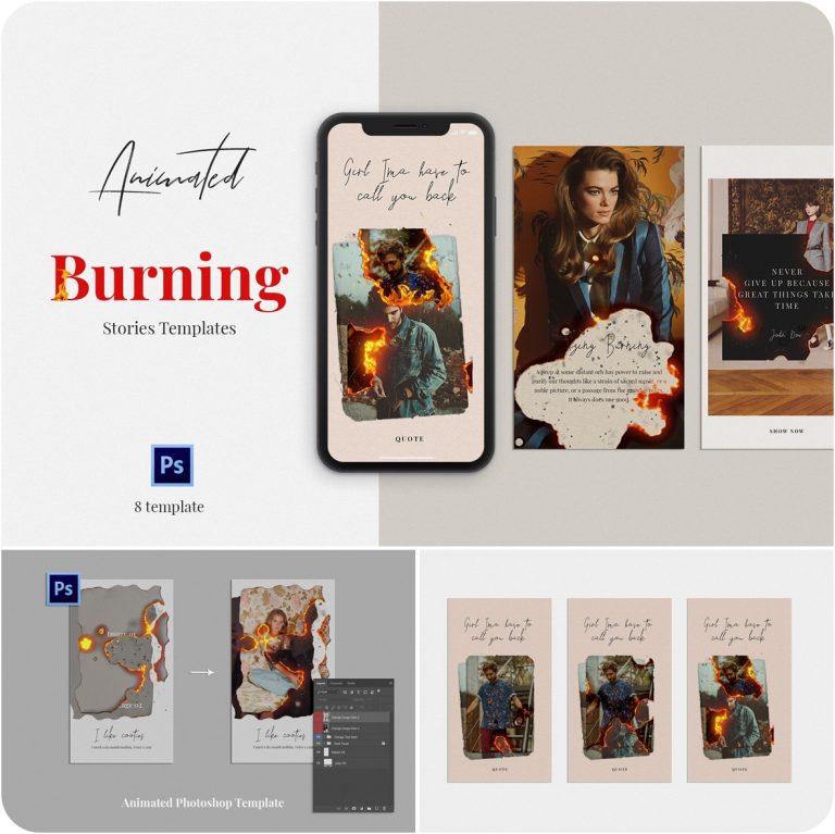 Free Burning Stories Template | Free download