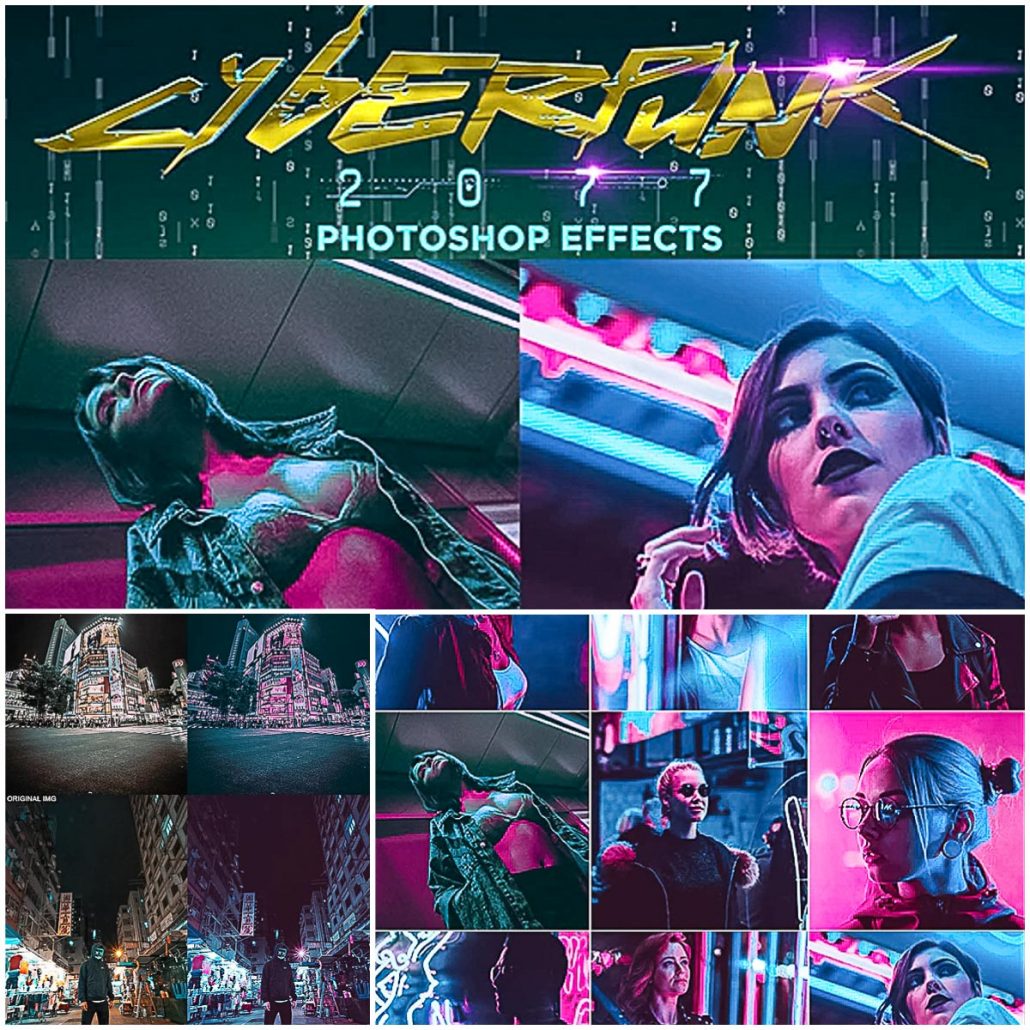 Cyberpunk Photoshop Effects | Free download