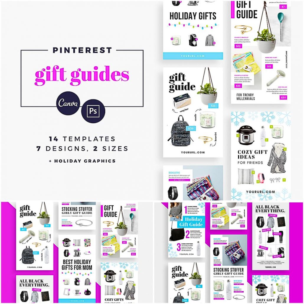 Gift Guide Pinterest Templates | Free download