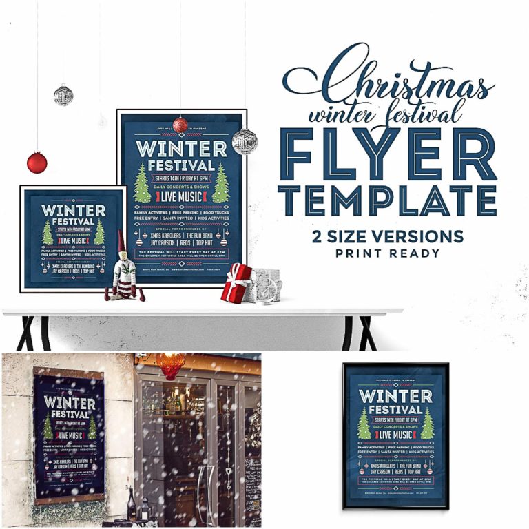 Winter Festival Flyer Template | Free download