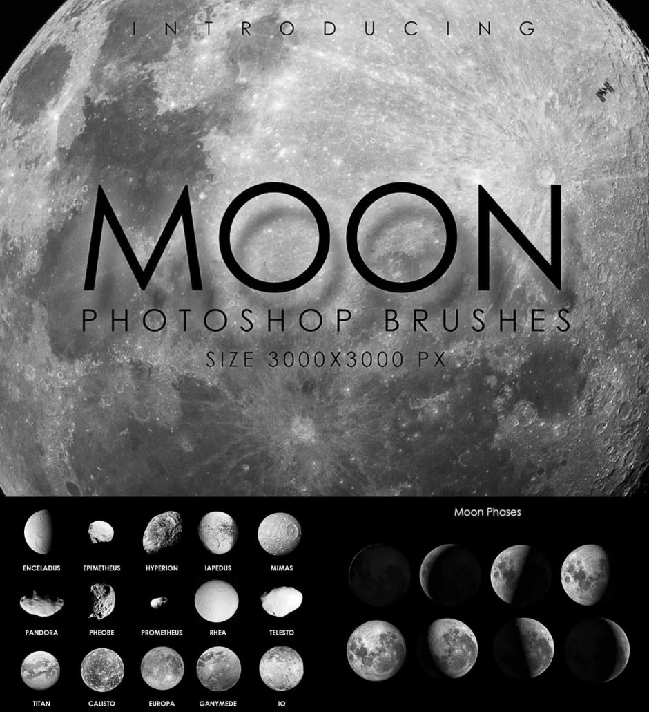 32 Planetary Moon Brushes | Free download