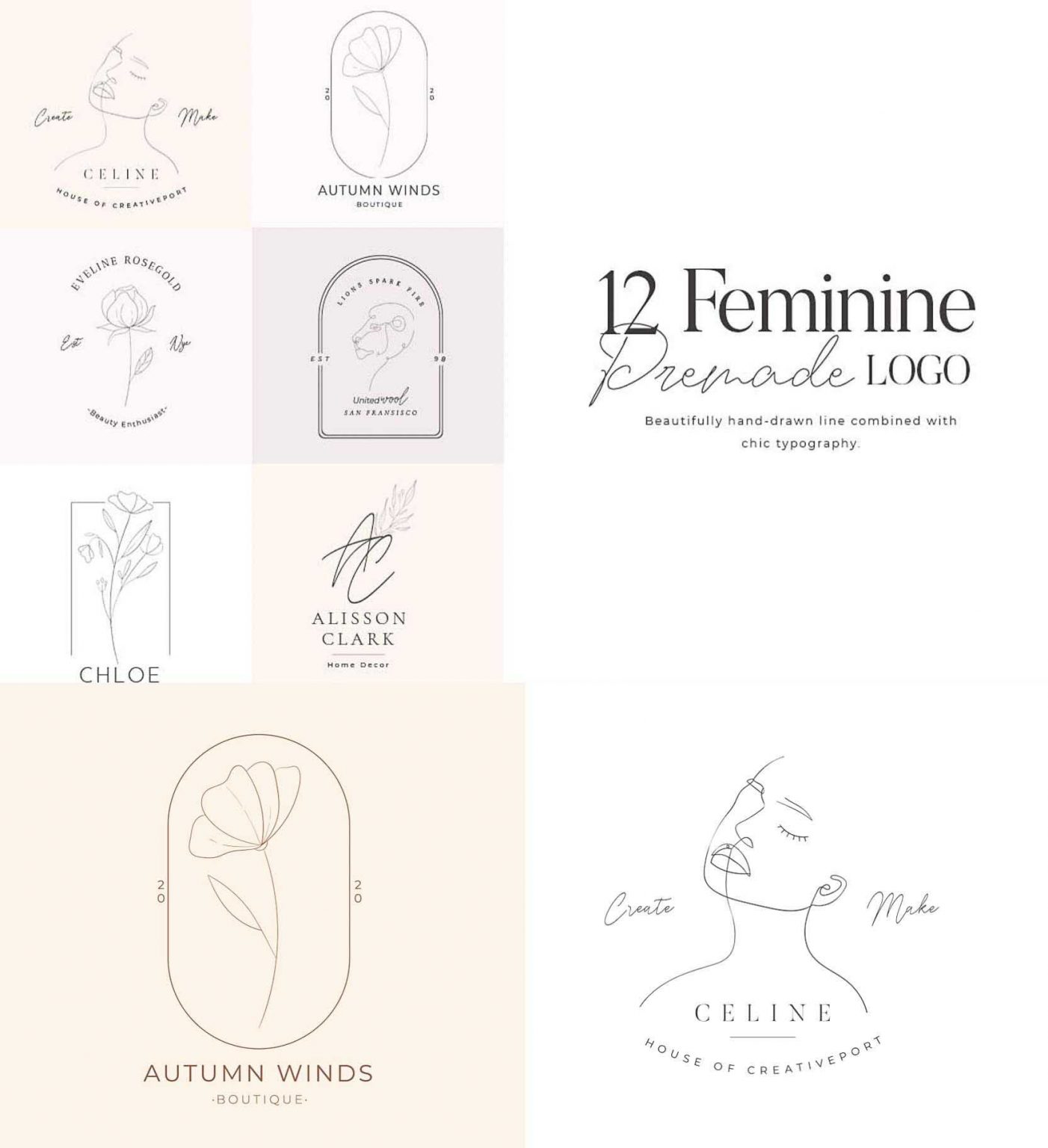 Feminine Premade Logo | Free download