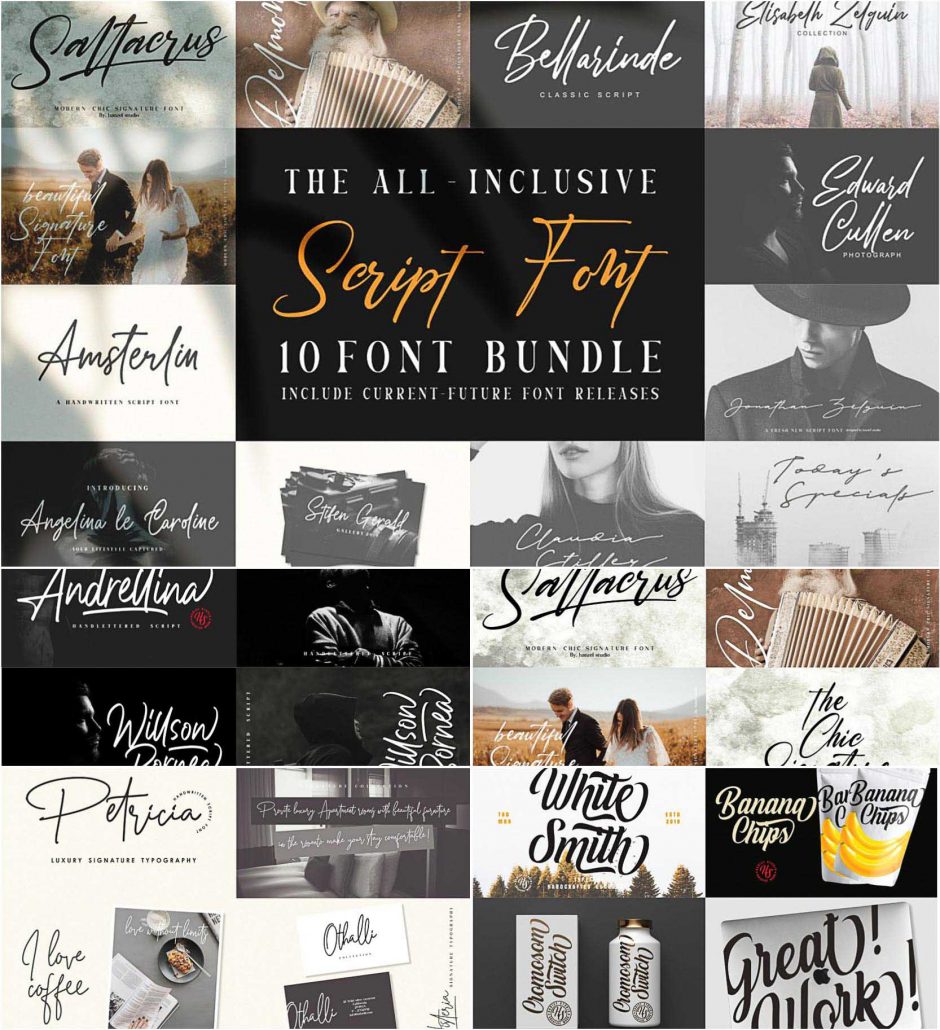 Handwritten Script Font Bundle | Free download