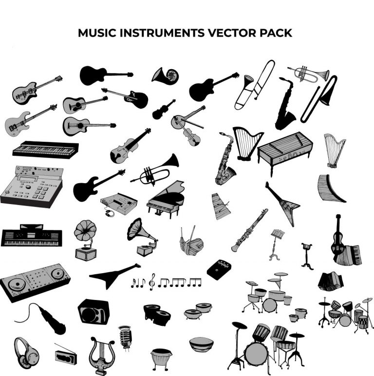 Music Instruments Vector Pack | Free download