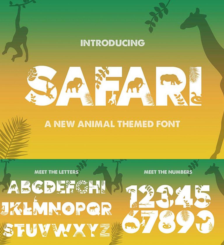 Safari Silhouette Font | Free download