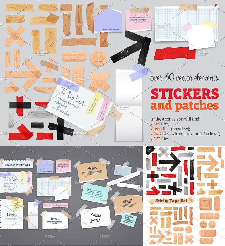 Sticky Tape and Plaster Set | Free download
