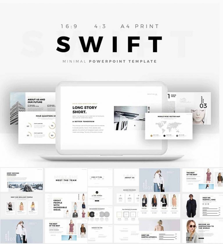 Swift Minimal Powerpoint Template Builder | Free download