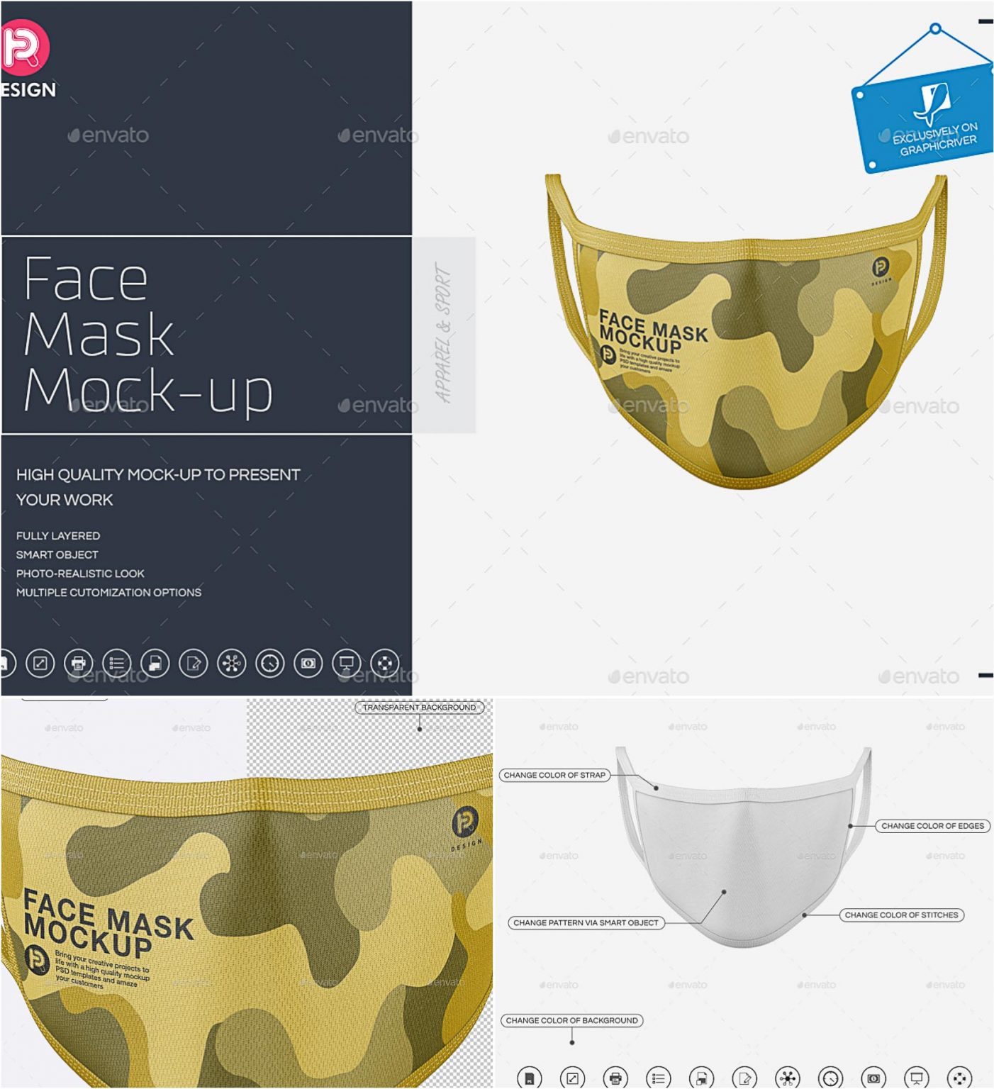 Face Mask Mockup | Free download