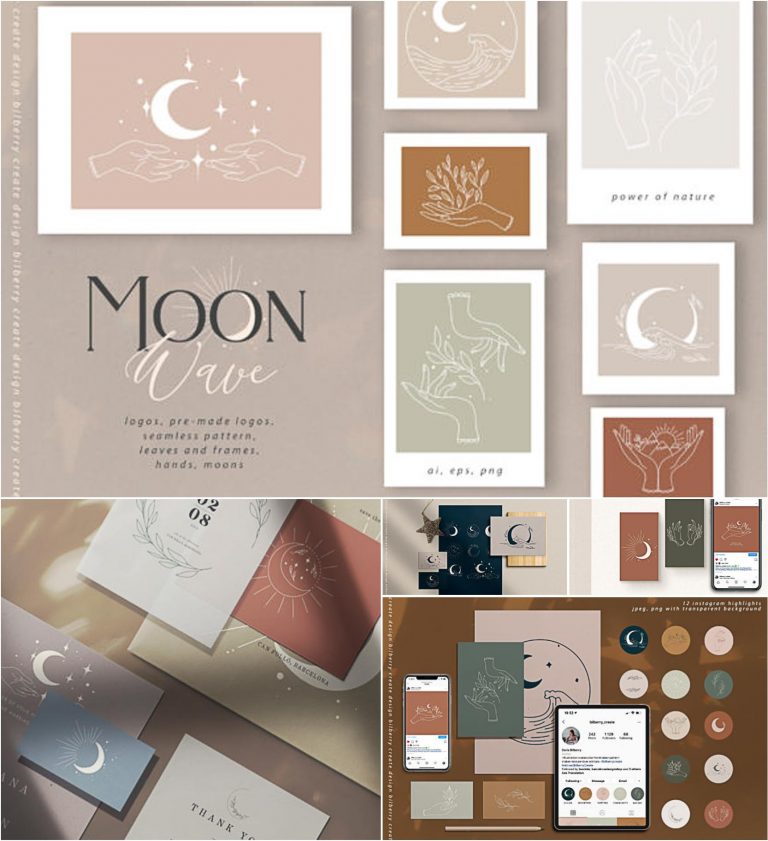 Moon Wave Graphics Set | Free download