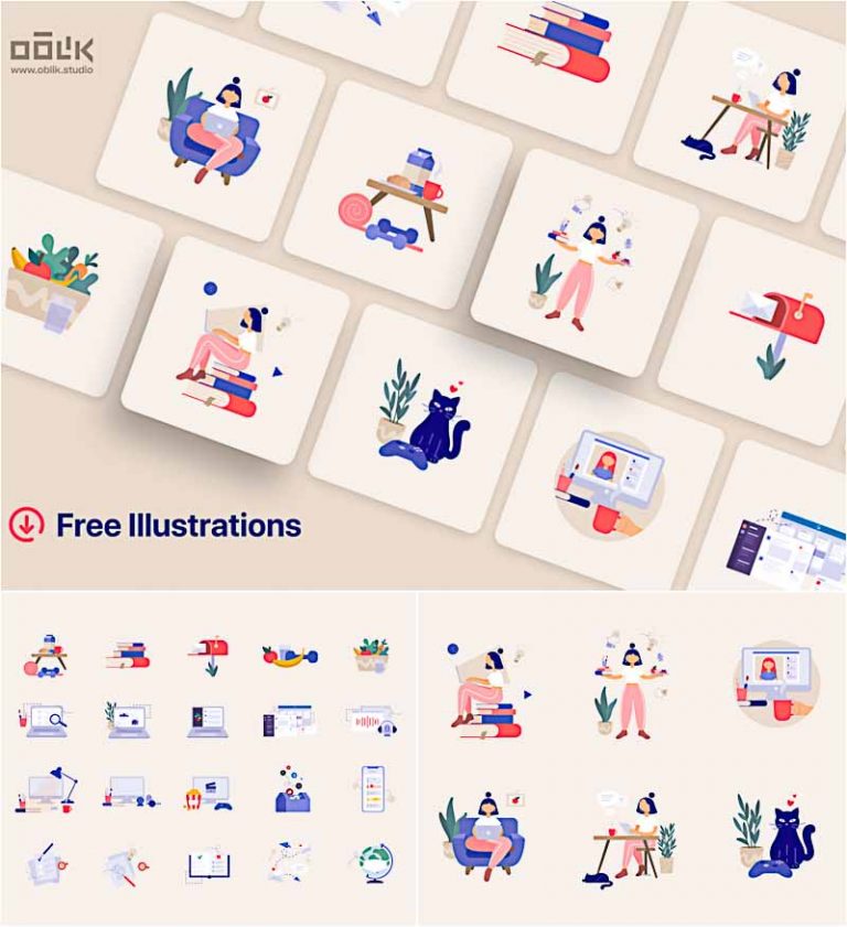 Remote Work Illustrations | Free download