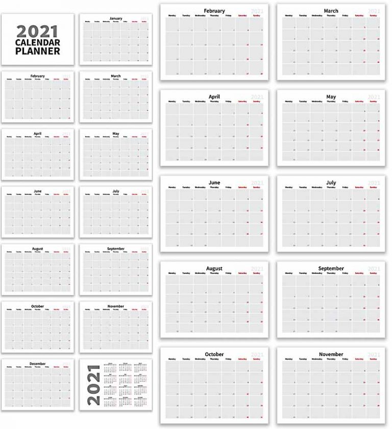 2021 Calendar Planner Layout | Free download