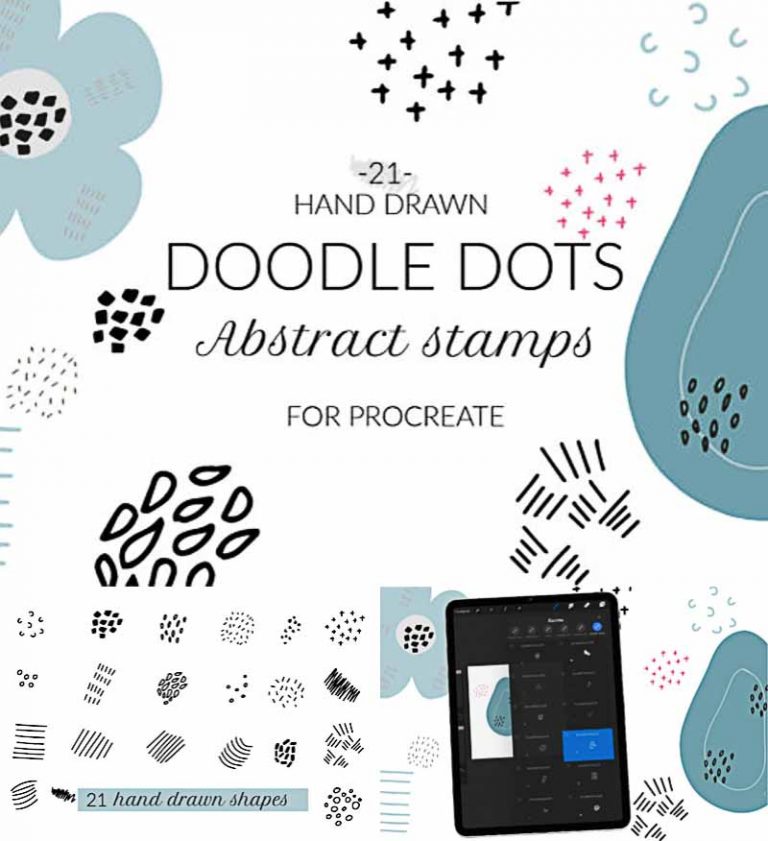 Doodle Abstract Procreate Stamps | Free download