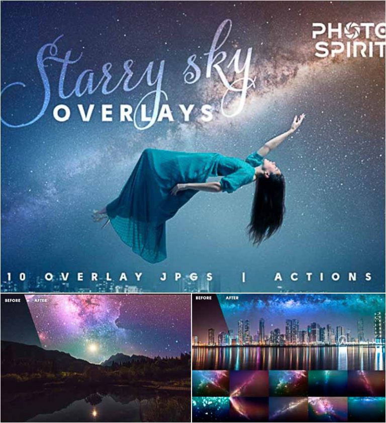 Night Sky Starry Overlays And Actions | Free download
