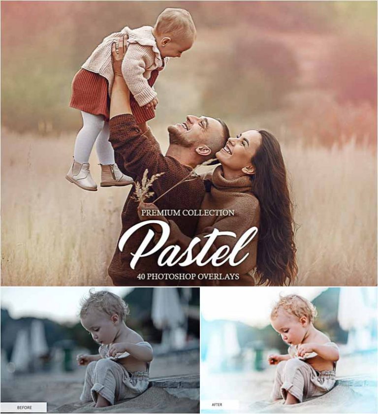 Pastel Photoshop Overlays | Free download